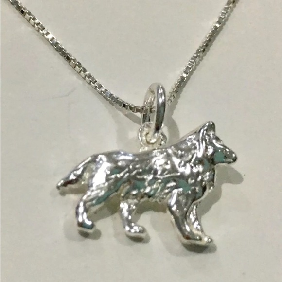 Jewelry | Sterling Silver Lone Alpha Wolf Necklace | Poshmark
